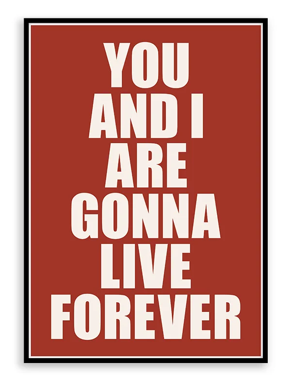 Oasis - Live Forever Lyric | Reel Retro Prints
